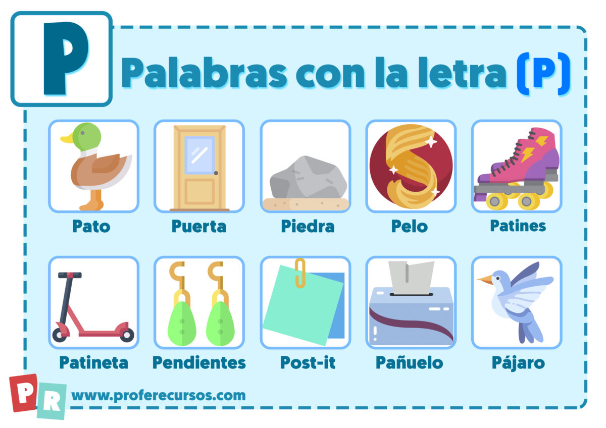 Palabras con P para niños Palabras con P para niños