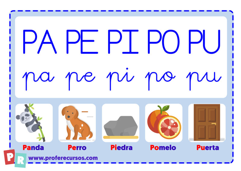 Palabras con Pa Pe Pi Po Pu