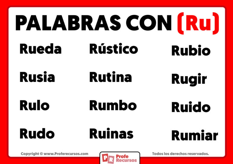 Palabras con Ru | Ejemplos de Palabras con Ru