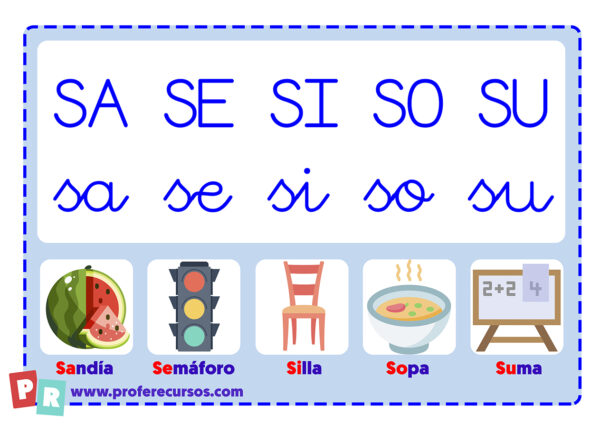 Palabras con Sa Se Si So Su