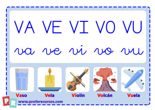 Palabras con Va Ve Vi Vo Vu