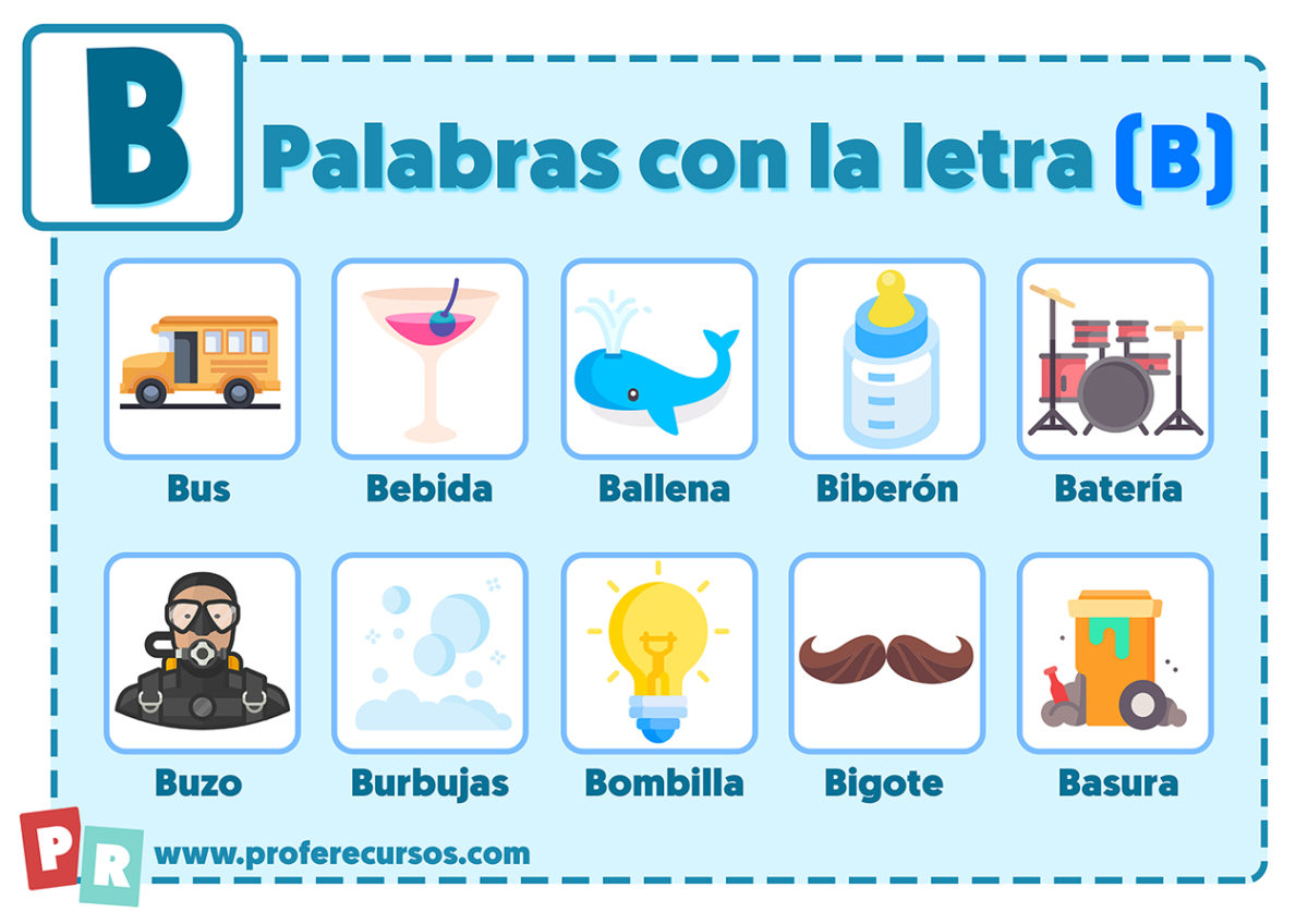 Palabras con B para Niños | Que empiezan por la letra B
