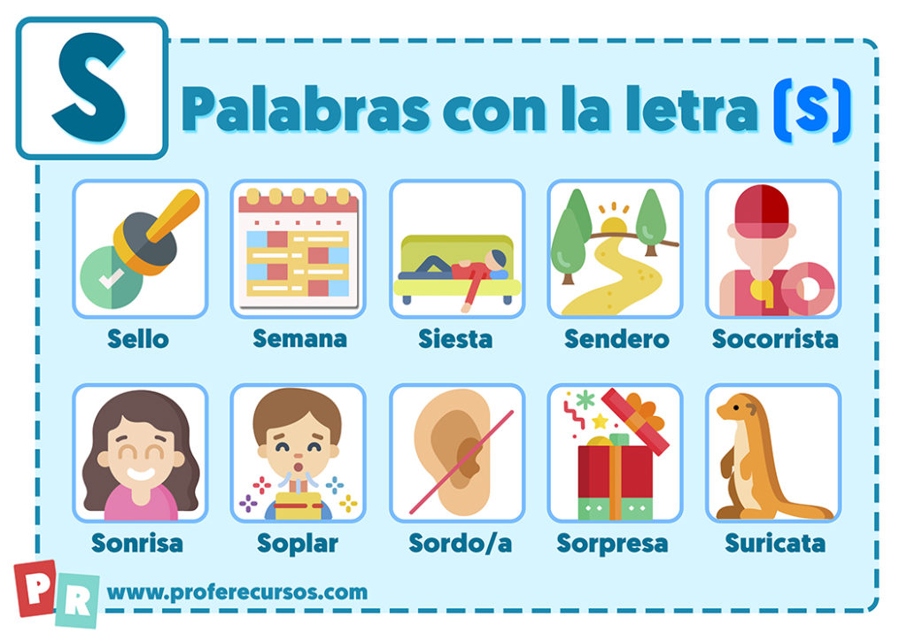 Palabras con S | Que empiezan por la letra S para Niños