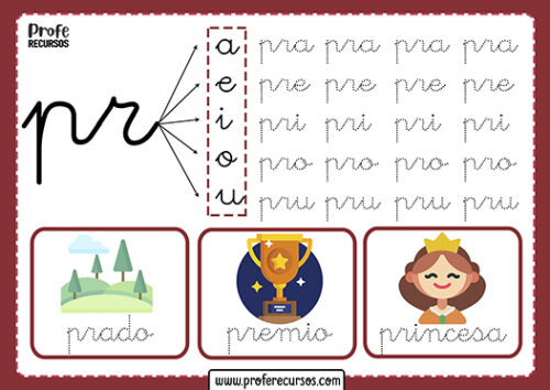 Sílabas Trabadas con (Pr) Pra Pre Pri Pro Pru | Palabras con Pr