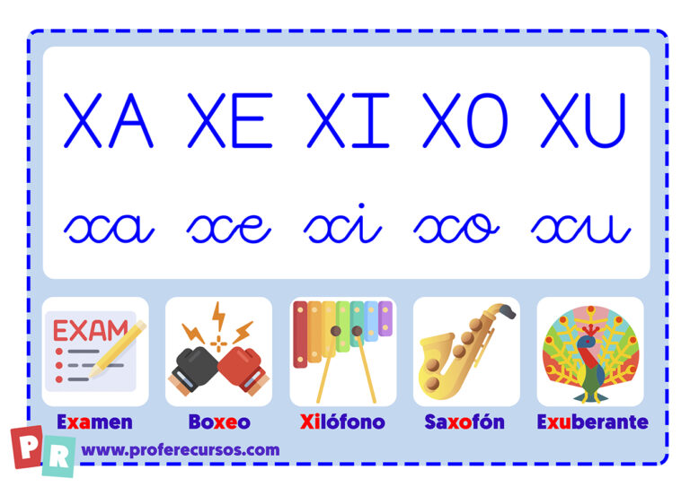 Palabras con Xa Xe Xi Xo Xu