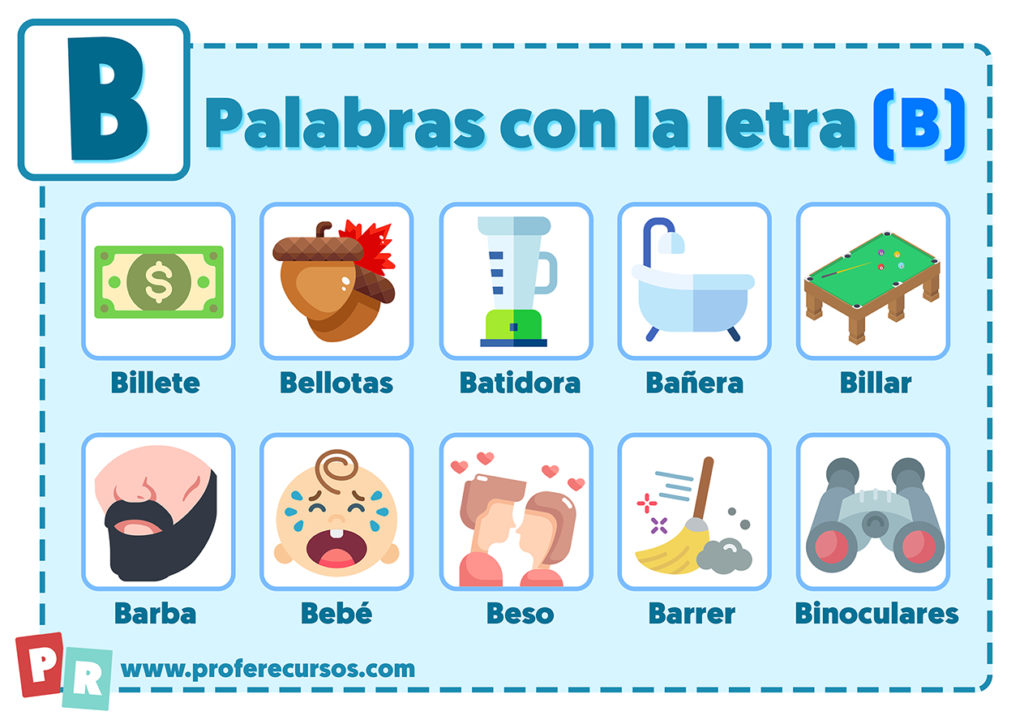 Palabras con B para Niños | Que empiezan por la letra B