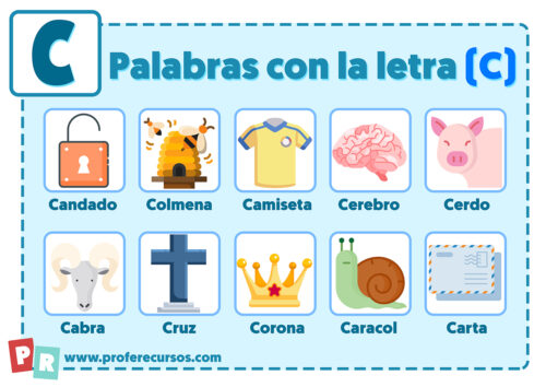 Palabras Con C Que Empiezan Por La Letra C Para Niños