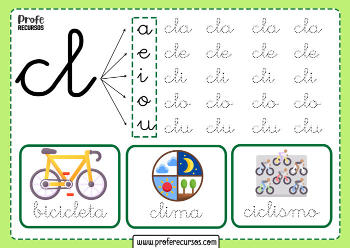 Sílabas Trabadas con (Cl) Cla Cle Cli Clo Clu | Palabras con Cl