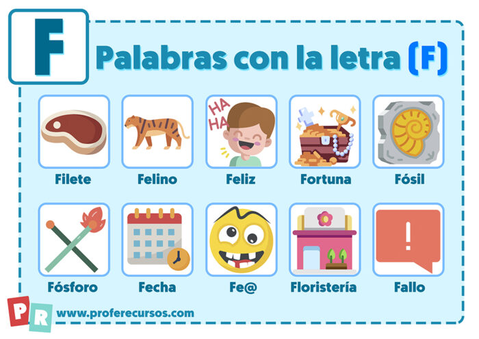 Palabras con F | Que empiezan por la letra F para Niños