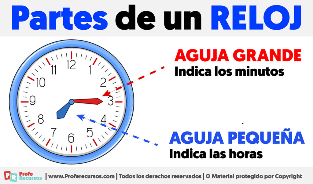 Partes de un Reloj para Niños