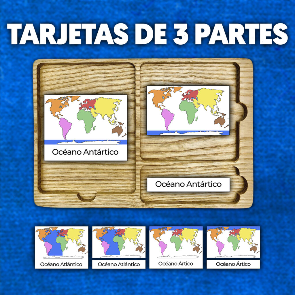 Los Océanos del Mundo | Tarjetas Montessori Imprimibles