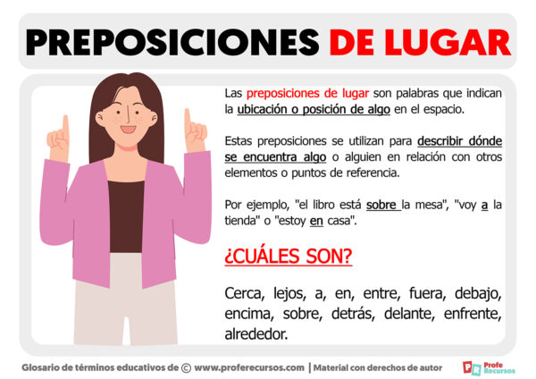Qué son las Preposiciones de Lugar
