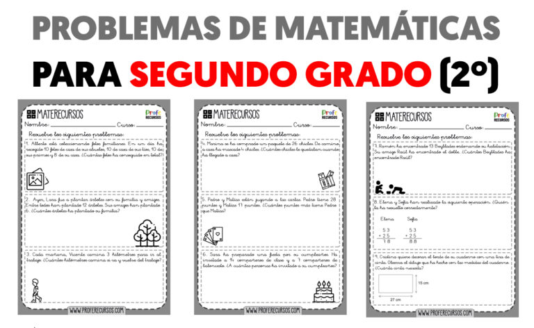 Problemas de Matemáticas para 2º (SEGUNDO GRADO)