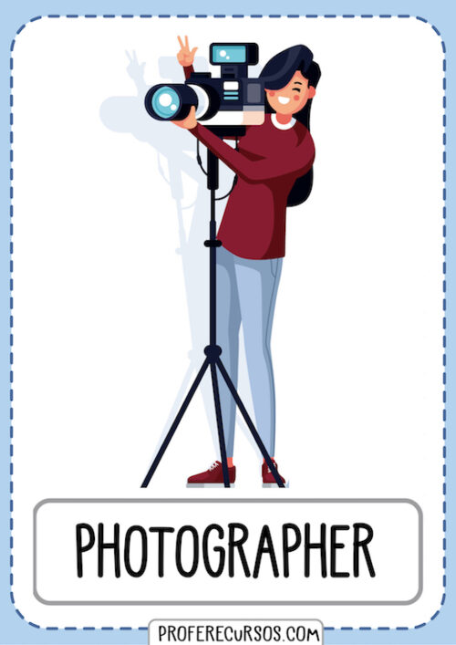 Professions Vocabulary Flashcards Photographer