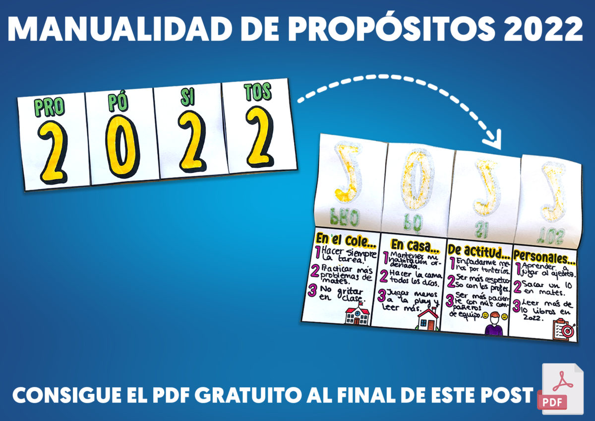Manualidad Propósitos de Año Nuevo | Año 2022