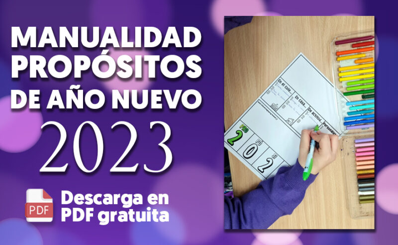 Manualidad de Propósitos de Año Nuevo para Niños