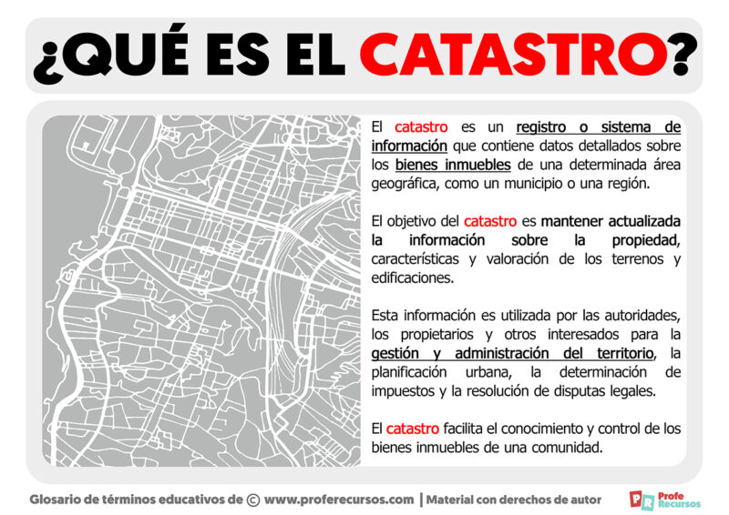 Qué es el Catastro | Definición de Catastro