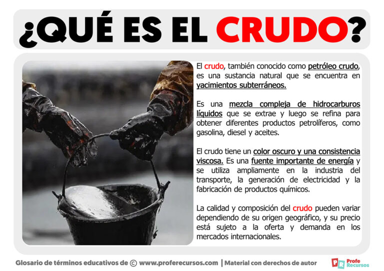 Qué es el Crudo | Definición de Petróleo Crudo