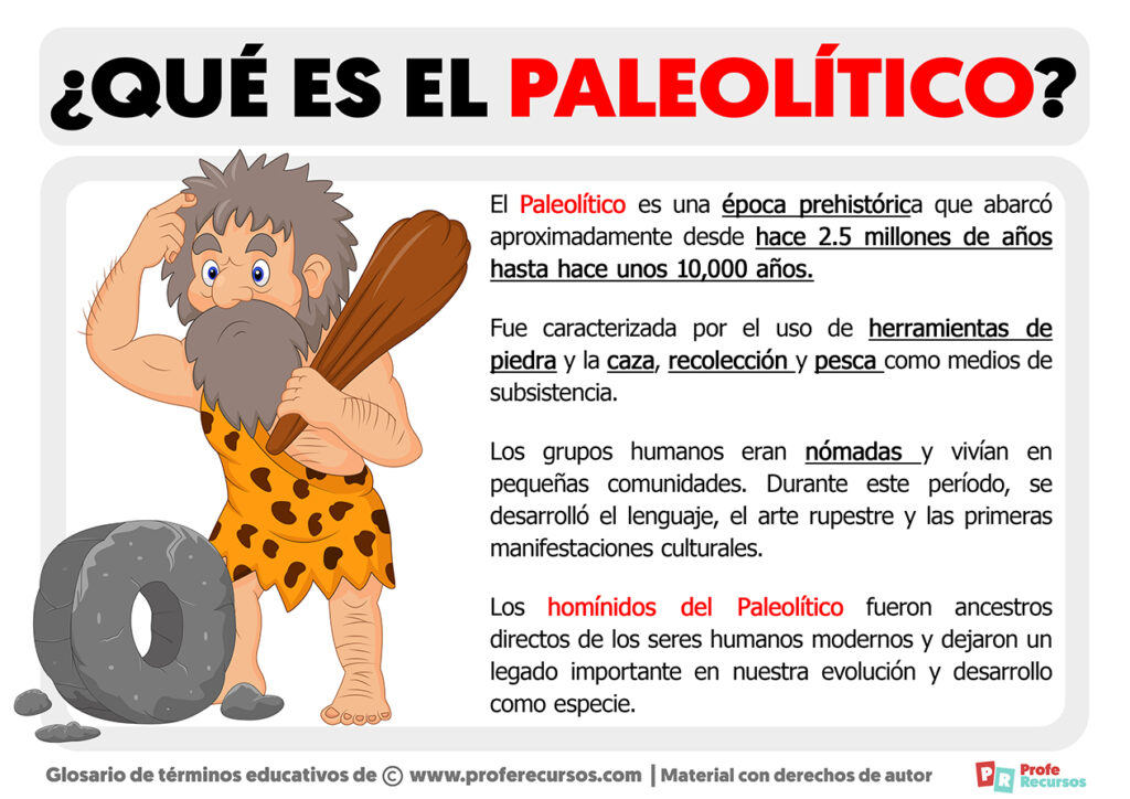 Qué es el Paleolítico | Definición de Paleolítico