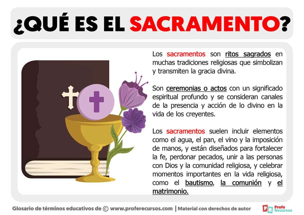 Qué es el Sacramento | Definición de Sacramento