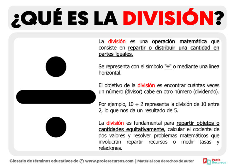 Qué es la División | Definición de División
