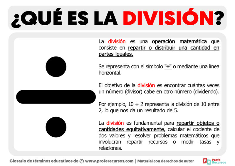 Qué es la División | Definición de División