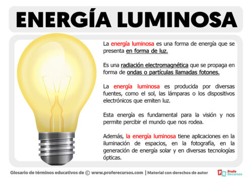 Qué es la Energía Luminosa