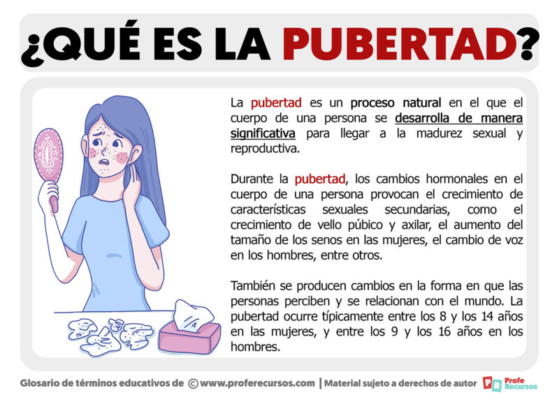 Qué es la Pubertad | Definición de Pubertad
