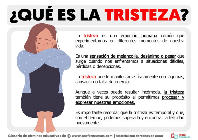 Qué es la Tristeza | Definición de Tristeza
