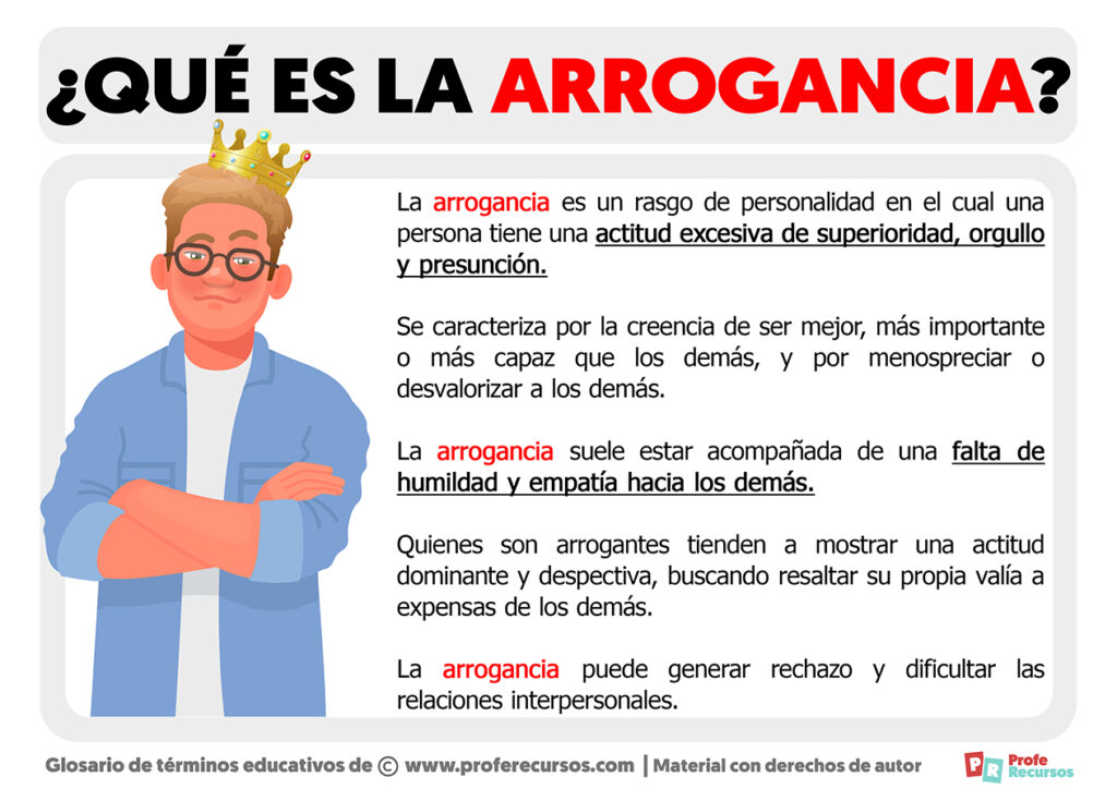 Qué Es La Arrogancia Definición De Arrogancia