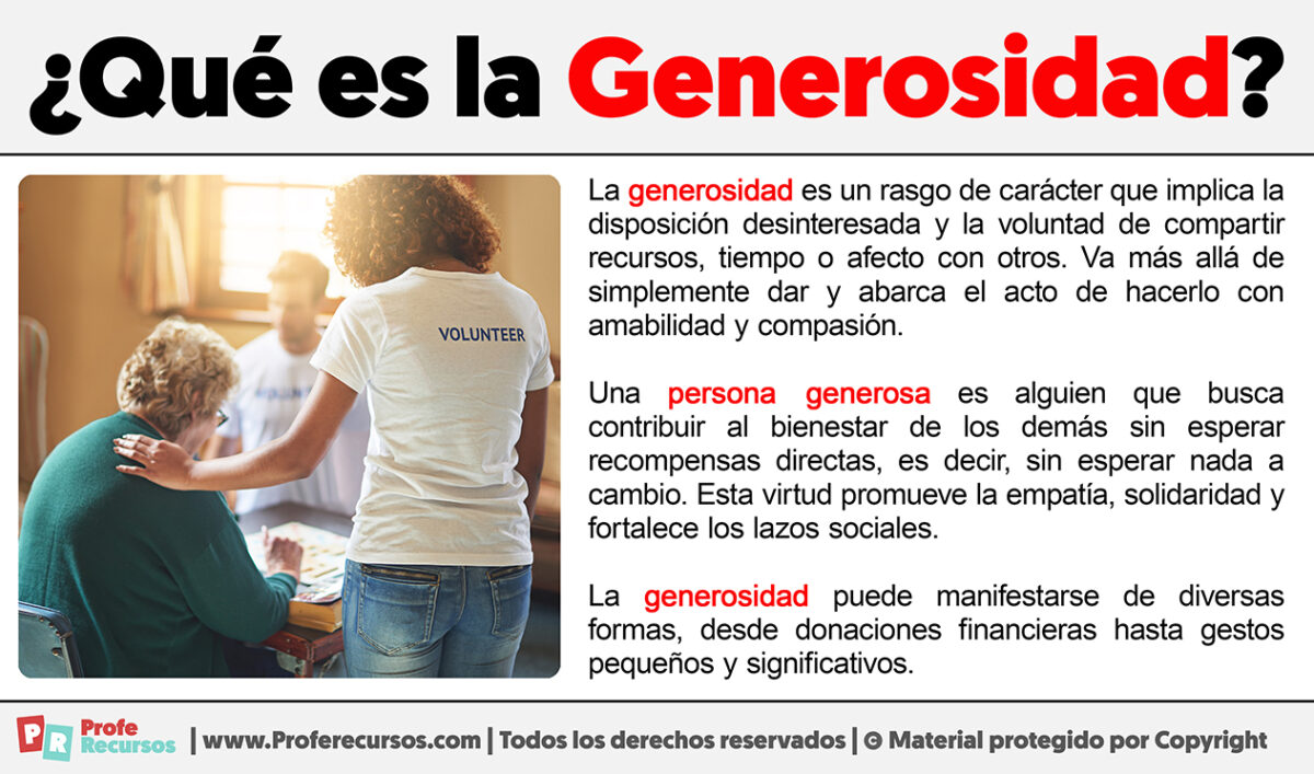Qué es la Generosidad | Definición de Generosidad