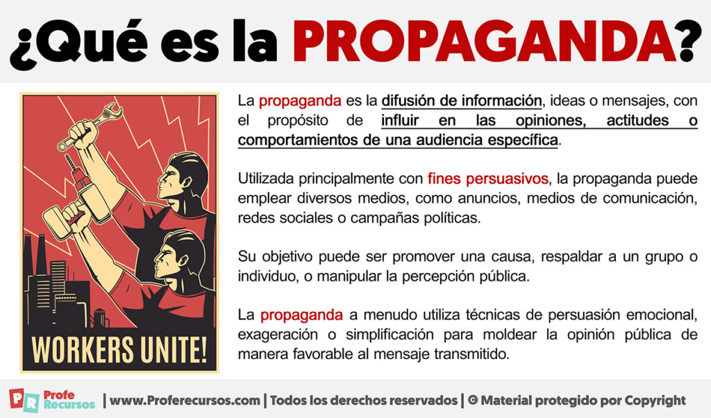 Qué es la Propaganda | Ejemplos de uso de Propaganda