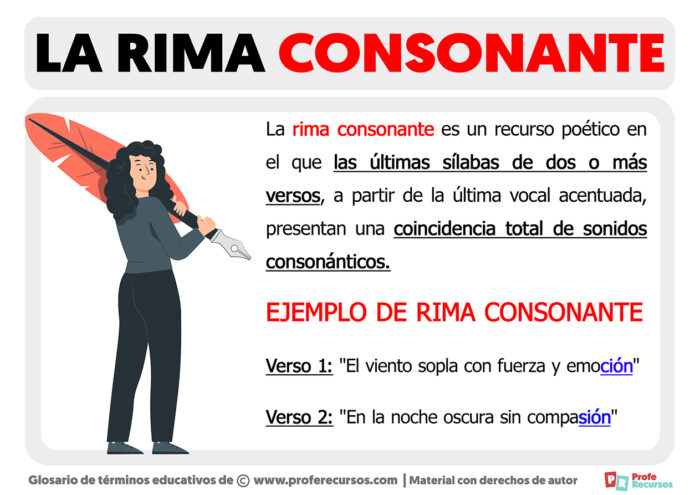 Qué es una Rima Consonante