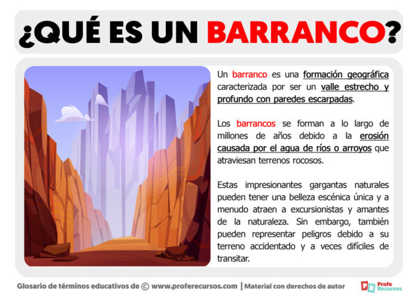 Qué es un Barranco | Definición de Barranco