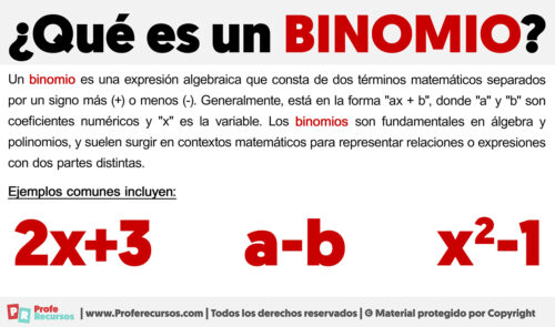 Qué es un Binomio | Definición de Binomio