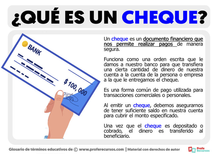 Qué es un Cheque | Definición de Cheque