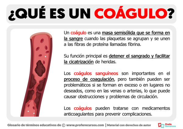 Qué es un Coágulo | Definición de Coágulo