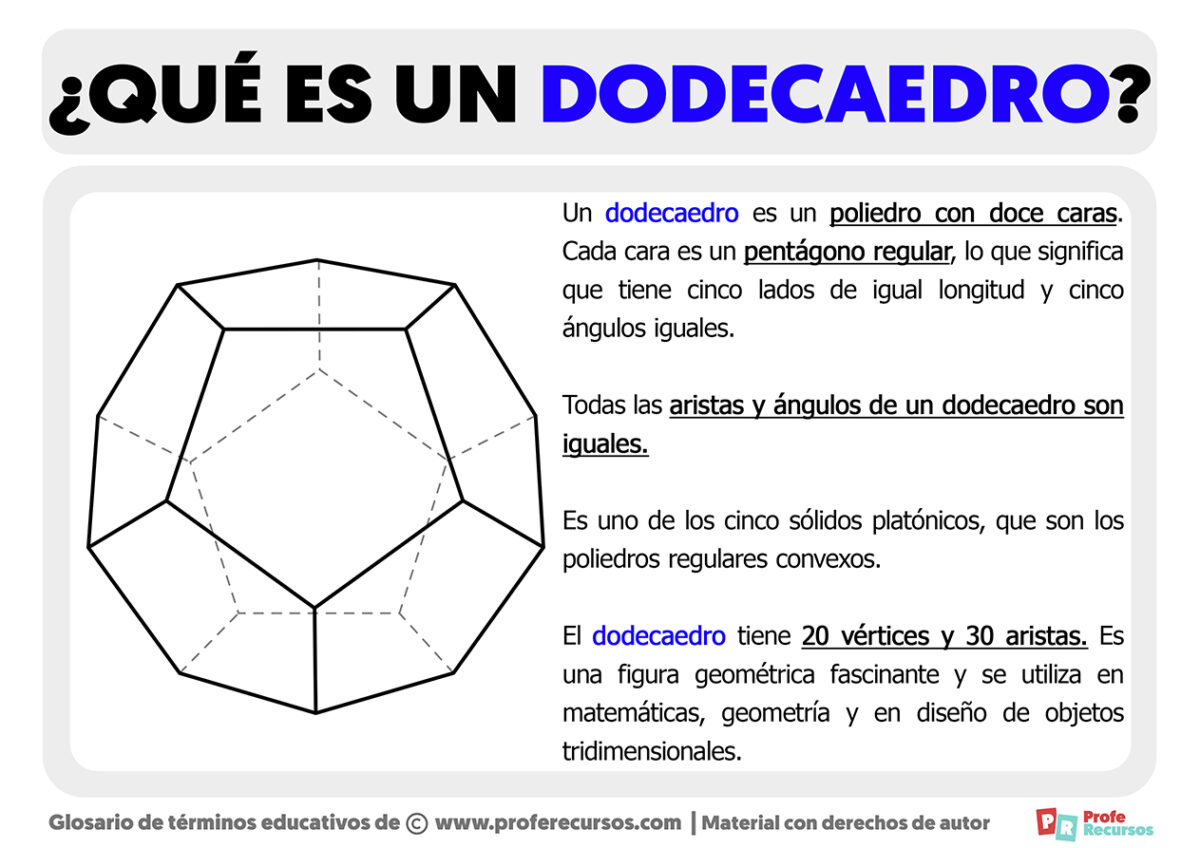Qué es un Dodecaedro | Definición de Dodecaedro