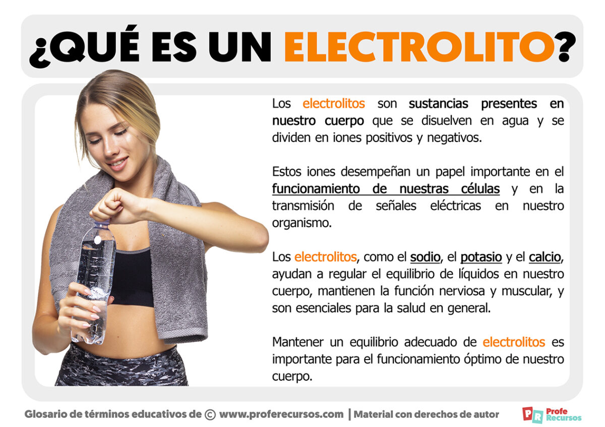 Qué es un Electrolito | Definición de Electrolito