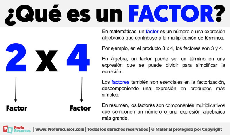 Qué es un Factor | Definición de Factor