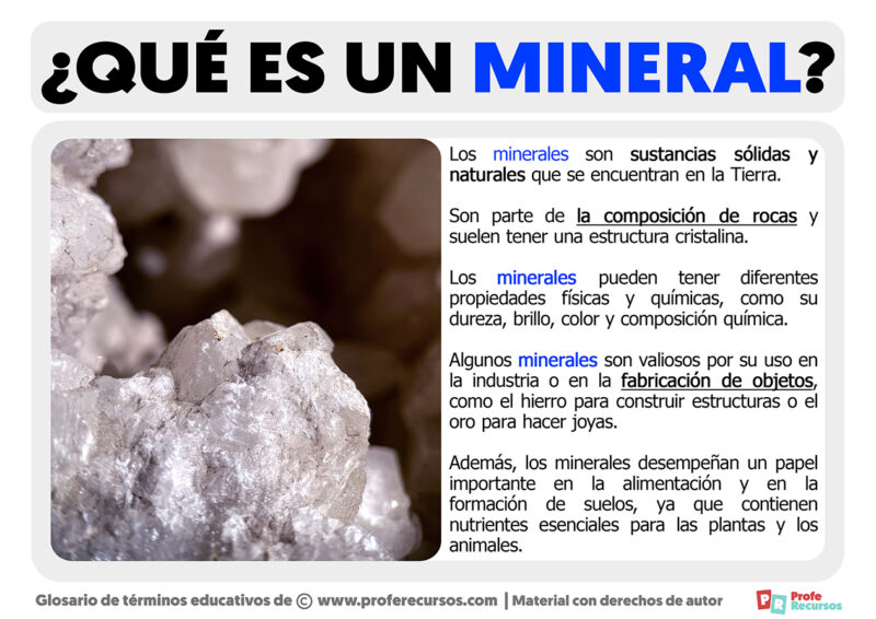Qué es un Mineral | Definición de Mineral