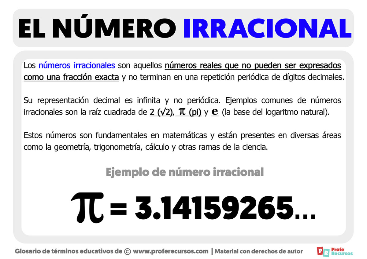 Qué Es Un Número Irracional