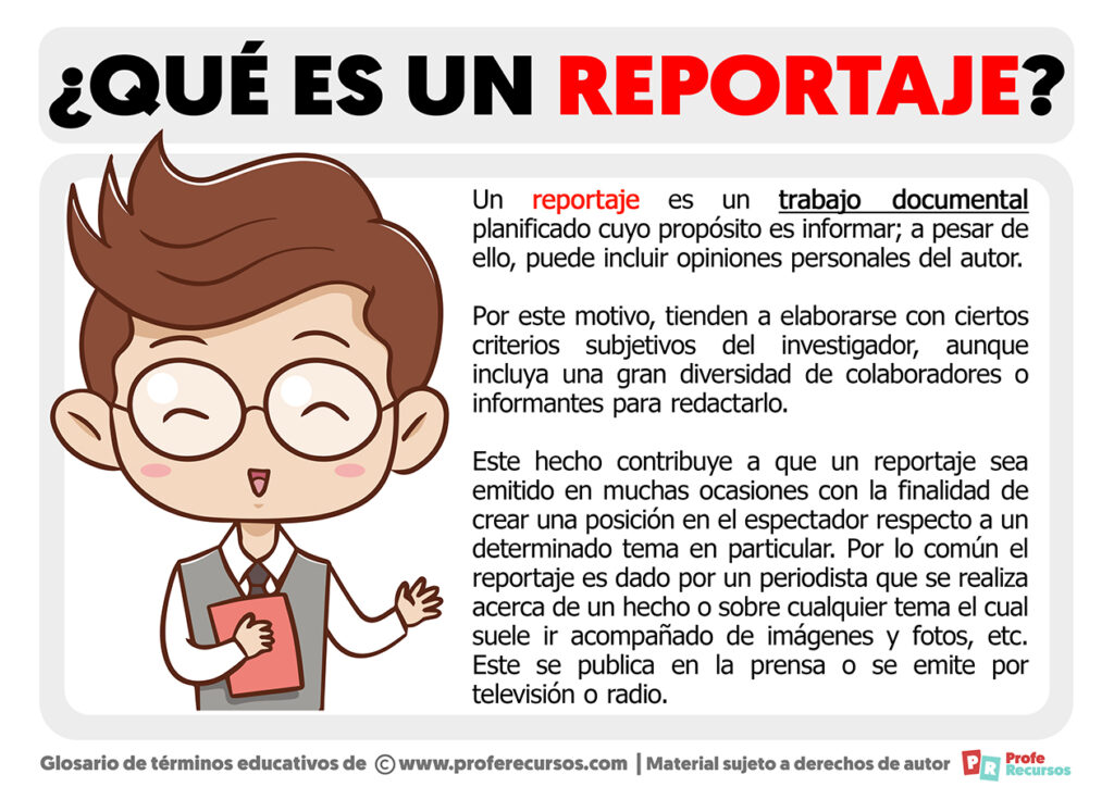 ¿Qué es un Reportaje?