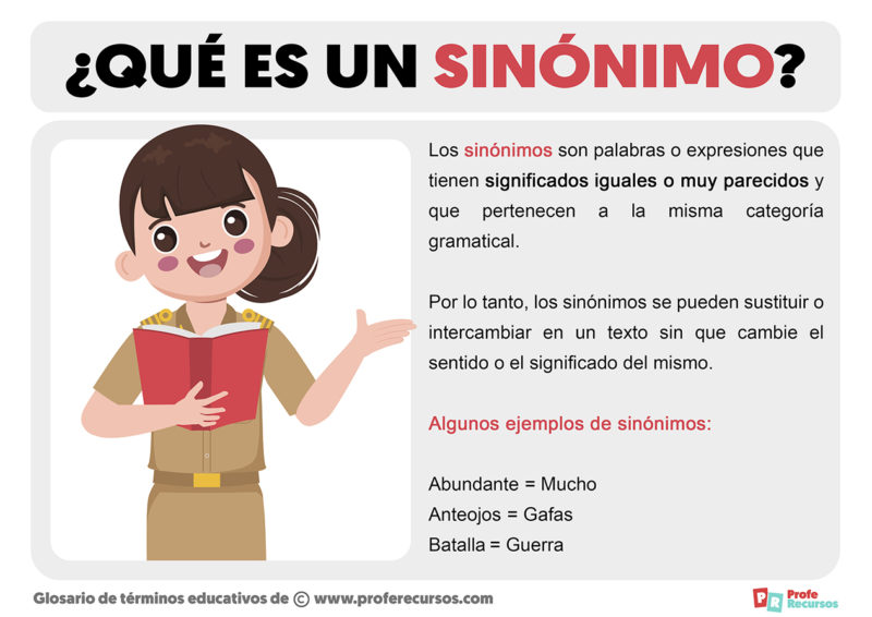 ¿Qué es un Sinónimo? Concepto y Definición de sinónimo