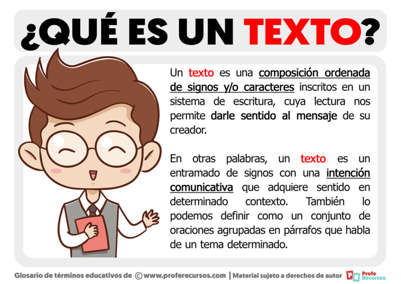 Qué es un Texto | Definición de Texto
