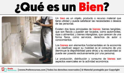Qué es un Bien | Definición de Bien