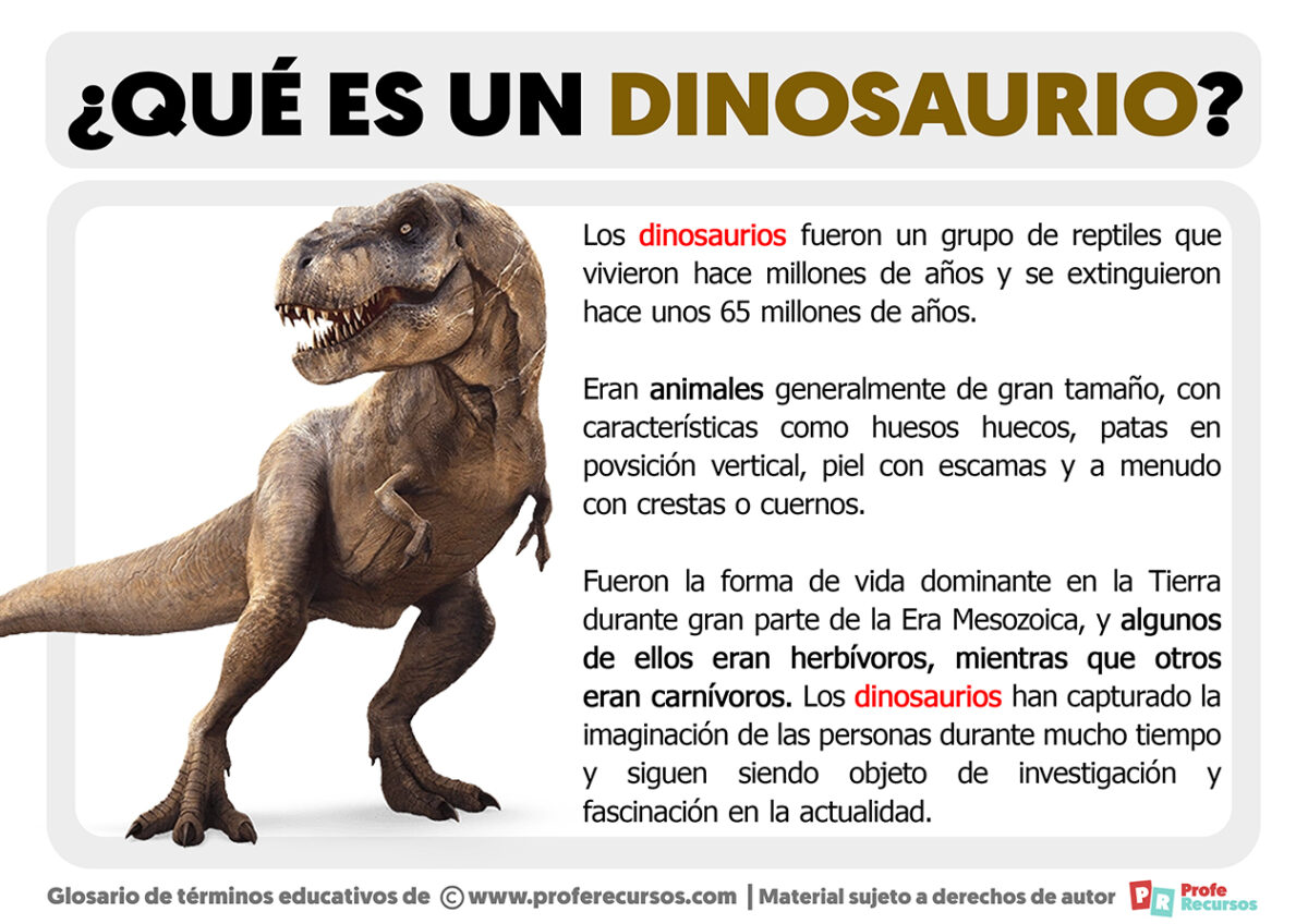 Qué es un Dinosaurio | Definición de Dinosaurio