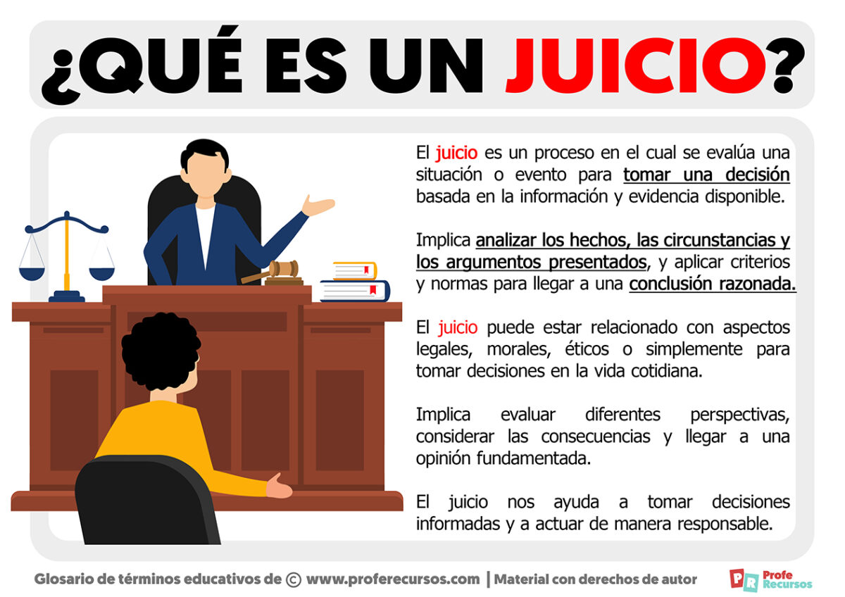 Qué es un Juicio | Definición de Juicio
