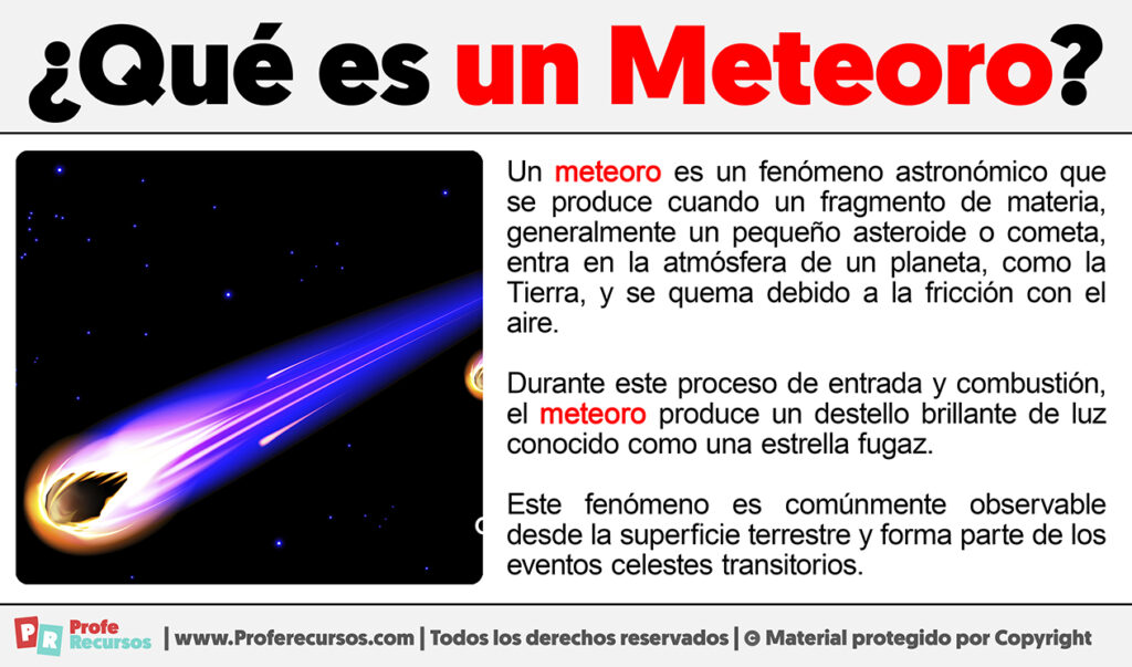 Qué es un Meteoro | Definición de Meteoro
