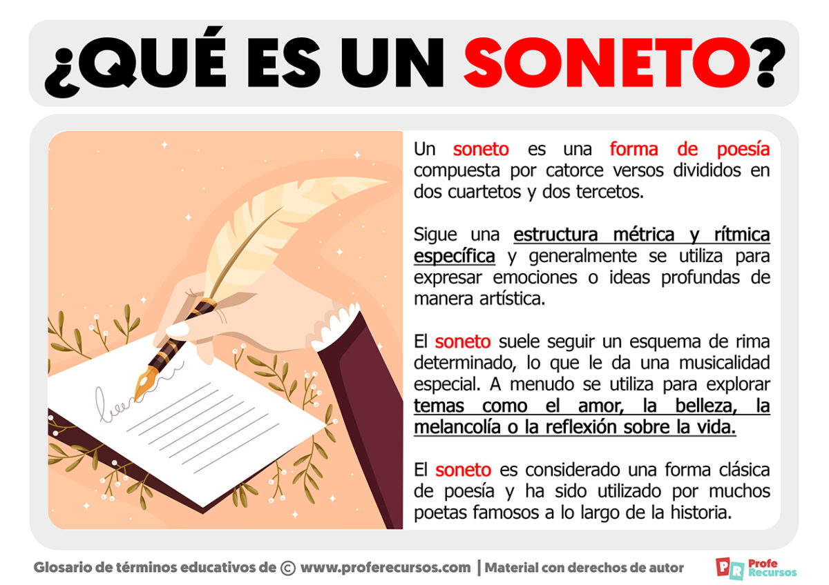 Qué es un Soneto | Definición de Soneto Qué es un Soneto | Definición de Soneto